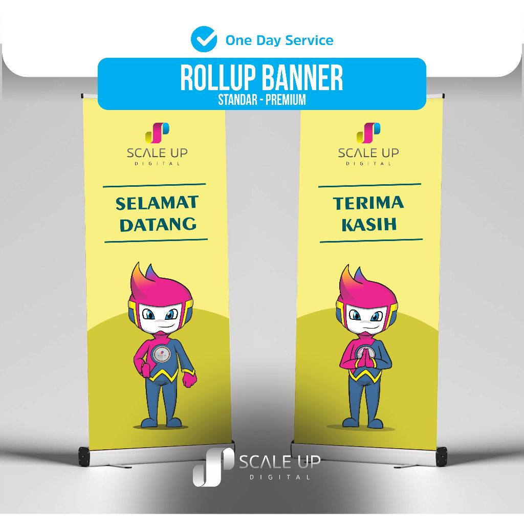 Jual Cetak Roll Up Banner+ Standing | Ukuran 60 x 160 cm | Shopee Indonesia