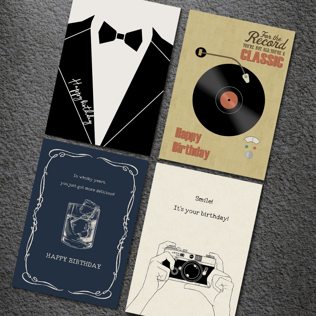 Jual Kartu Ucapan Ulang Tahun Pria | Happy Birthday Card Man | Kartu ...