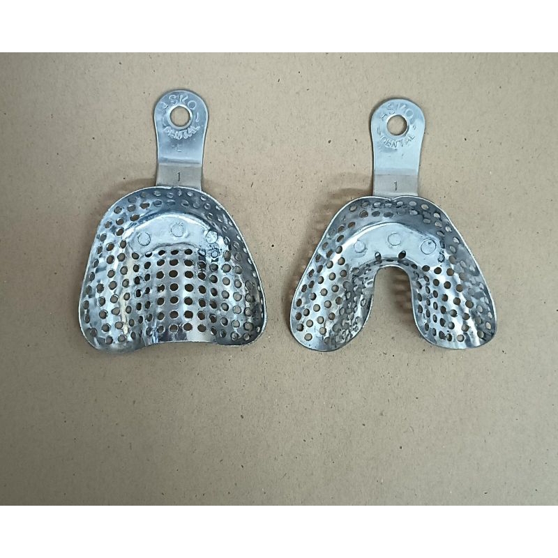 Jual Trijaya Dental Medical Sendok Cetak Aluminium Asko/ Sendok Cetak ...