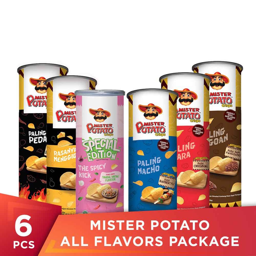 Jual MISTER POTATO CRISPS 80gr RASA ORIGINAL / KEJU MADU | Shopee Indonesia