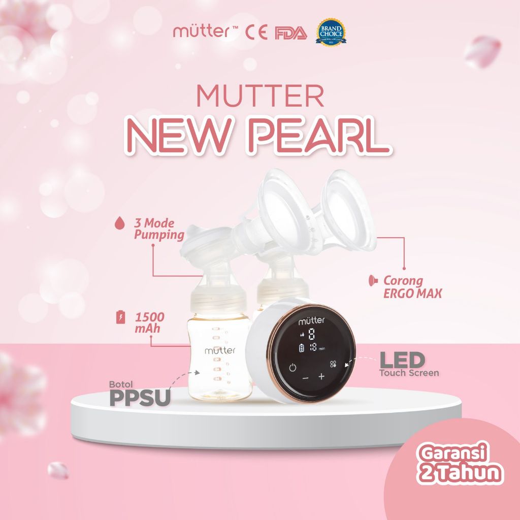 Jual MUTTER NEW PEARL Pompa ASI Elektrik Double Breast Pump | Shopee ...