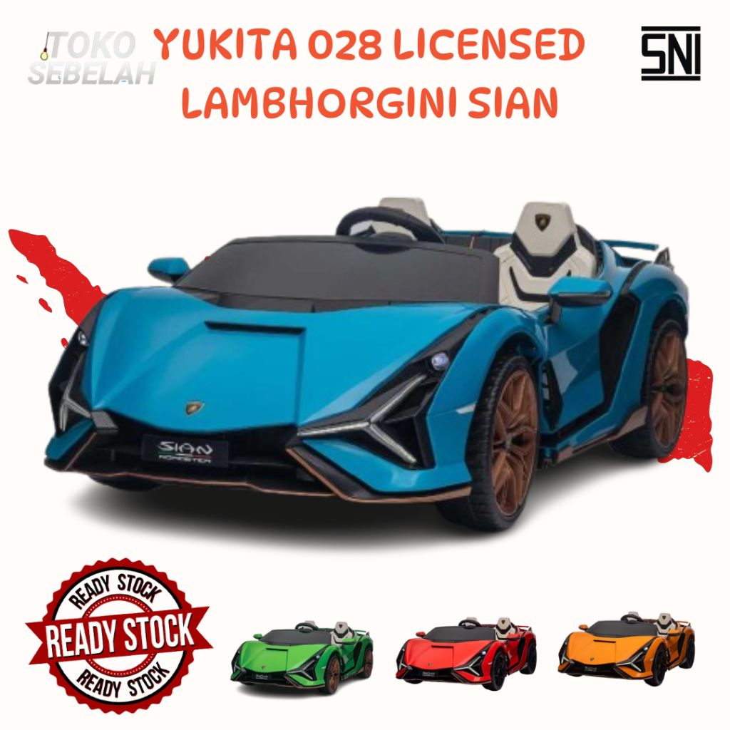 Jual Mainan Mobil Aki Anak Yukita 028 Lamborghini LICENSED Sian 24V ...