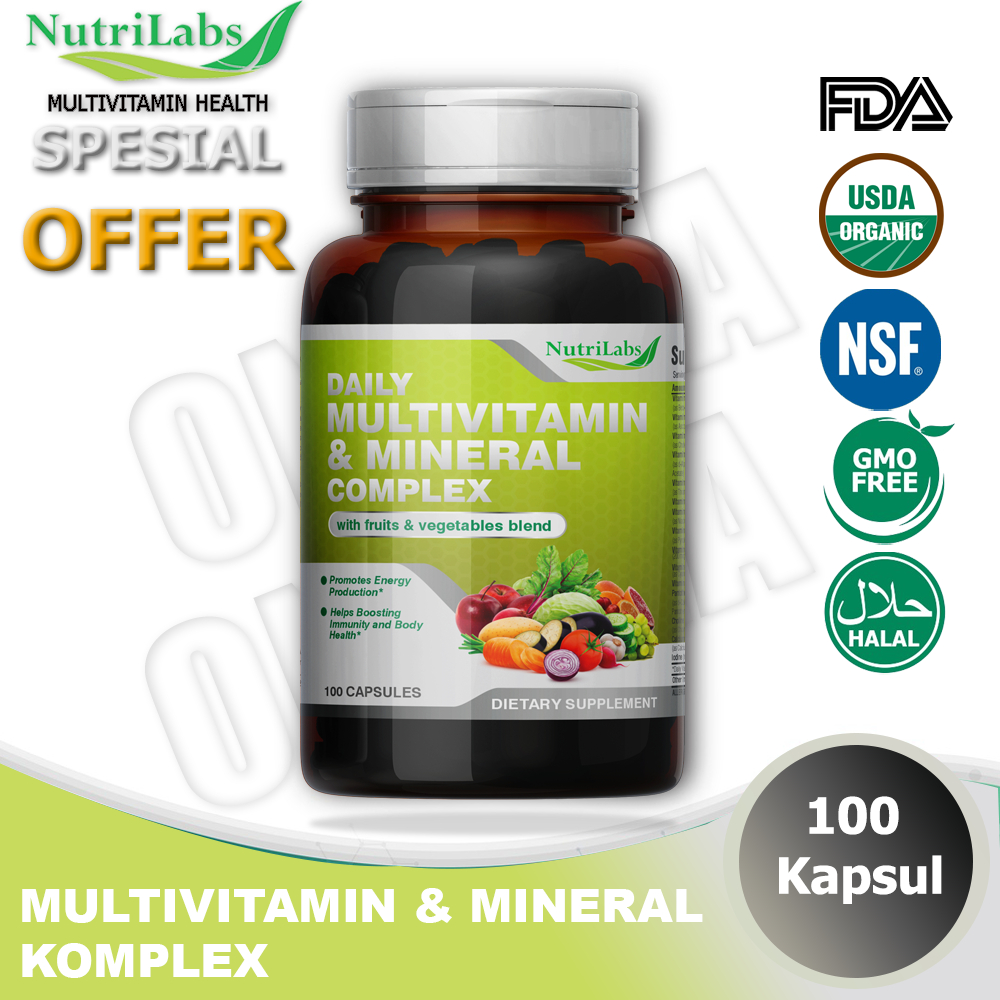 Jual Nutrilabs Daily Multivitamin & Mineral Complex Vitamin harian- 100 ...