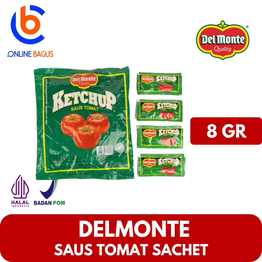 Jual Delmonte Saus Tomat Sachet 1 Pack ( isi 24 pcs 8GR) | Shopee Indonesia