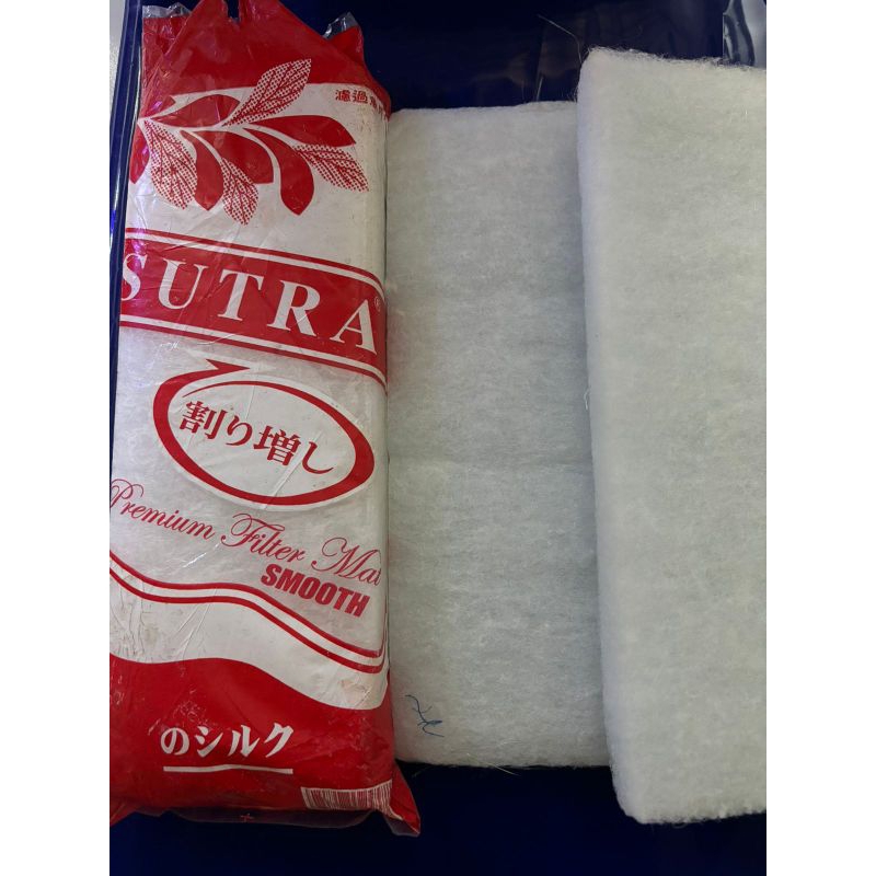 Jual busa 2 lapis sutra merah media filter aquarium kapas dakron isi 2 ...