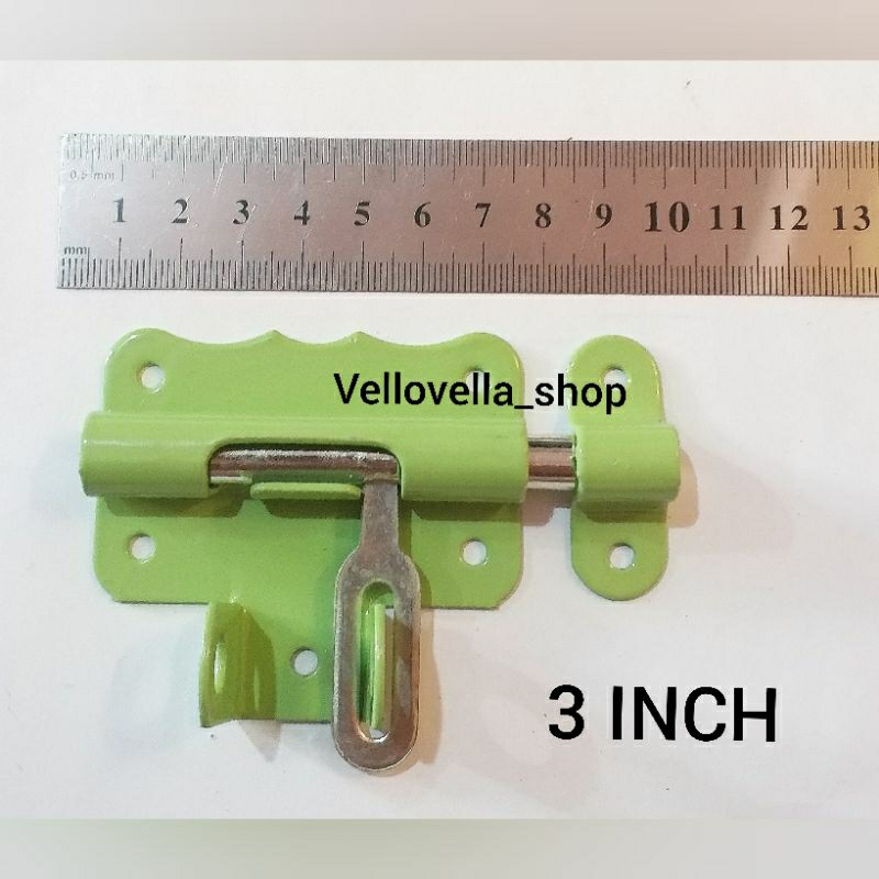 Jual 3 inch Grendel Overpal Hijau Gerendel Tempat Kunci Pintu Slot ...