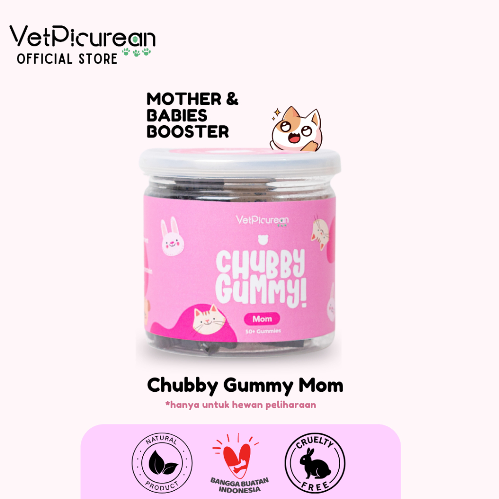 Jual Vetpicurean Chubby Gummy Mom | Vitamin Anjing Kucing Hamil dan ...