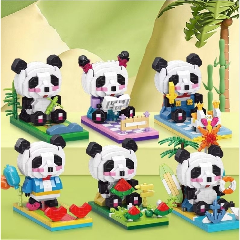 Jual Lego bricks | building blocks panda phone stand | balok susun ...