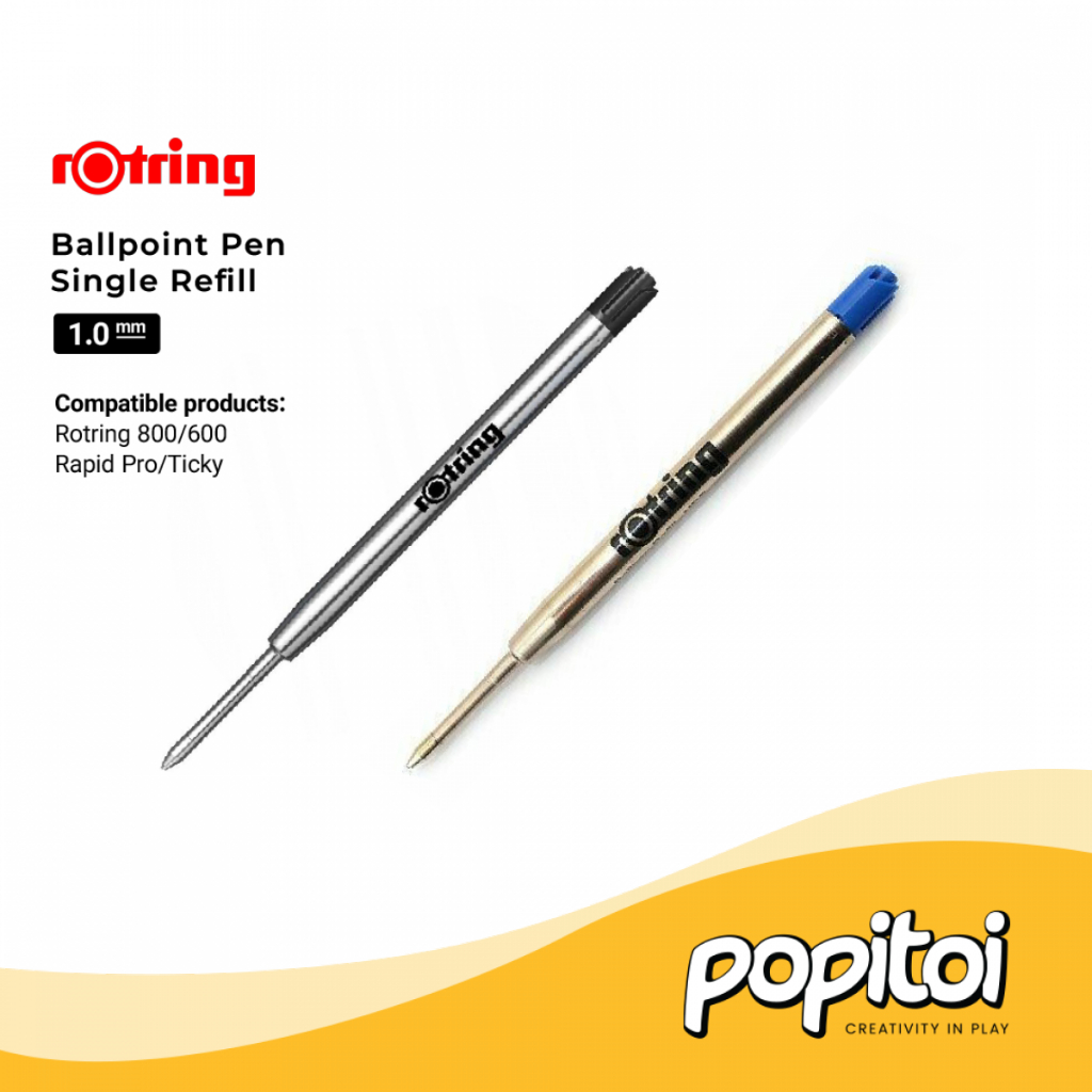 Jual ROtring Single Multi Ballpoint Pen Refill 1.0 mm Isi Ulang Tinta ...