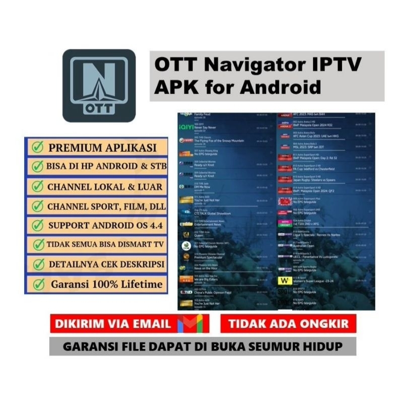 Jual OTT navigator apk nonton tivi lokal dan luar negeri premium kualitas HD | Shopee Indonesia