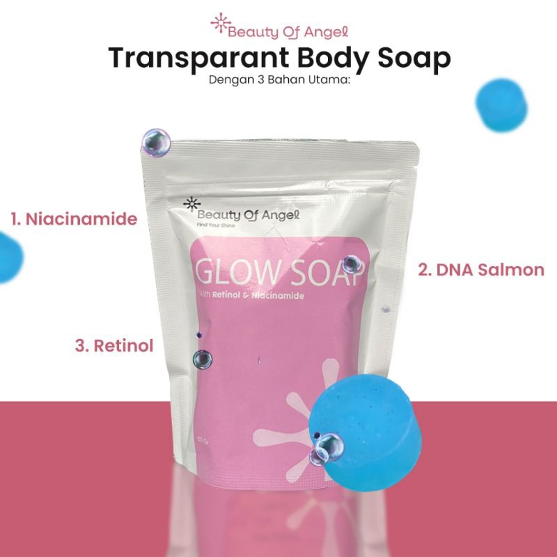 Jual Beauty Of Angel Transparent Soapwith Salmon DNA Collagen all variant 1pc glow soap | Shopee ...