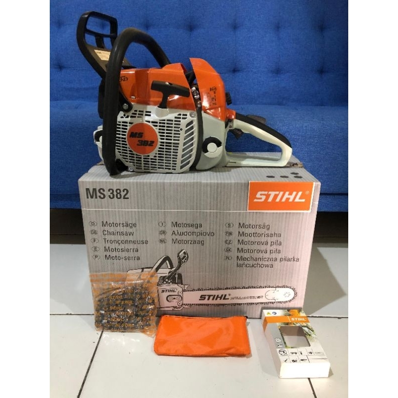 Jual Chainsaw Stihl MS 382 Komplit Fullset Siap Pakai Dengan Bar Dan Rantai Senso 25inch Lengkap ...