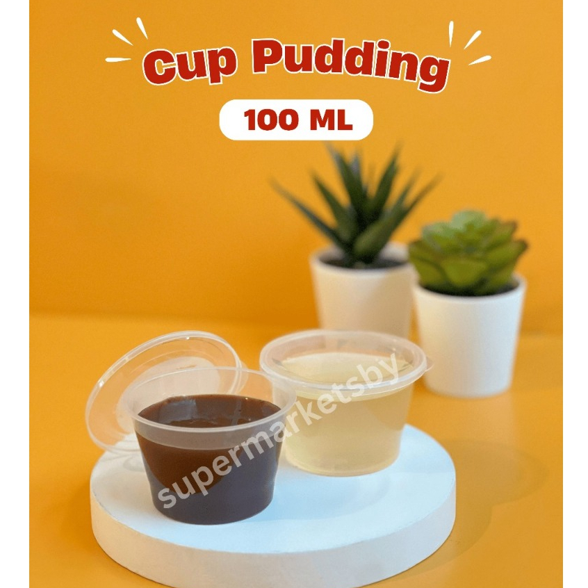 Jual Gelas Pudding / Cup Pudding PP 100 ml Transparan @25 pcs | Shopee ...