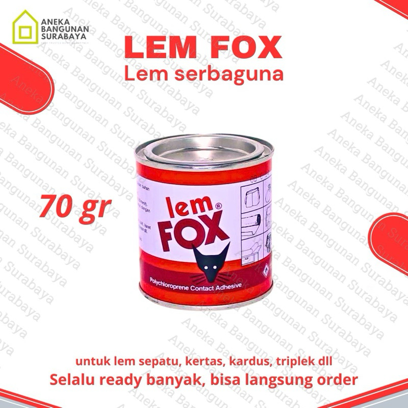 Jual Lem FOX 70gr | lem kuning 70 gram | lem sepatu lem kayu kardus foam spons | Shopee Indonesia