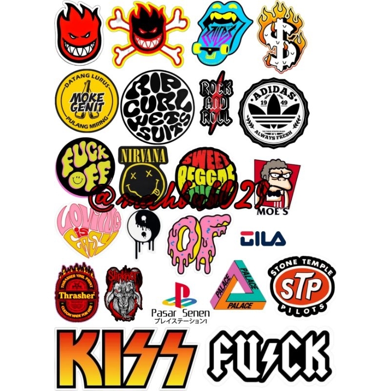 Jual Stiker Pack Hypebeast Aesthethic Vinyl Waterproof Sticker Brand 21 ...