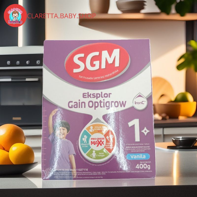 Jual Sgm Eksplor Gain Optigrow 1 Plus Vanila 400g - 800gr | Shopee ...