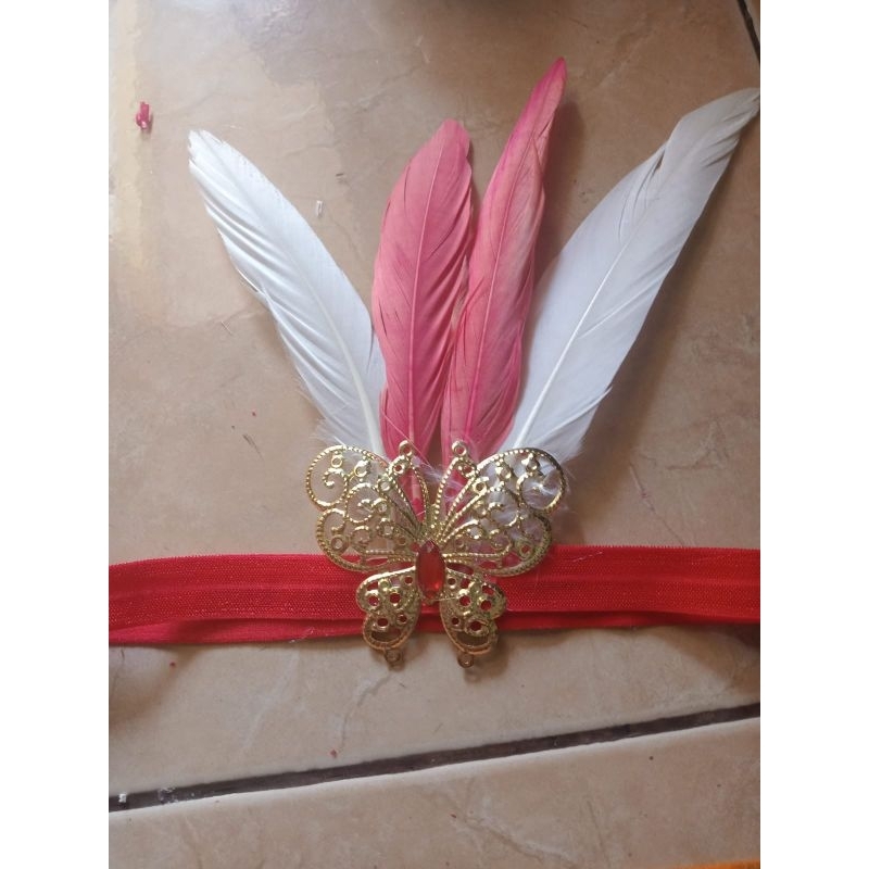 Jual bandana merah putih/bando bulu/aksesoris karnaval edisi ...
