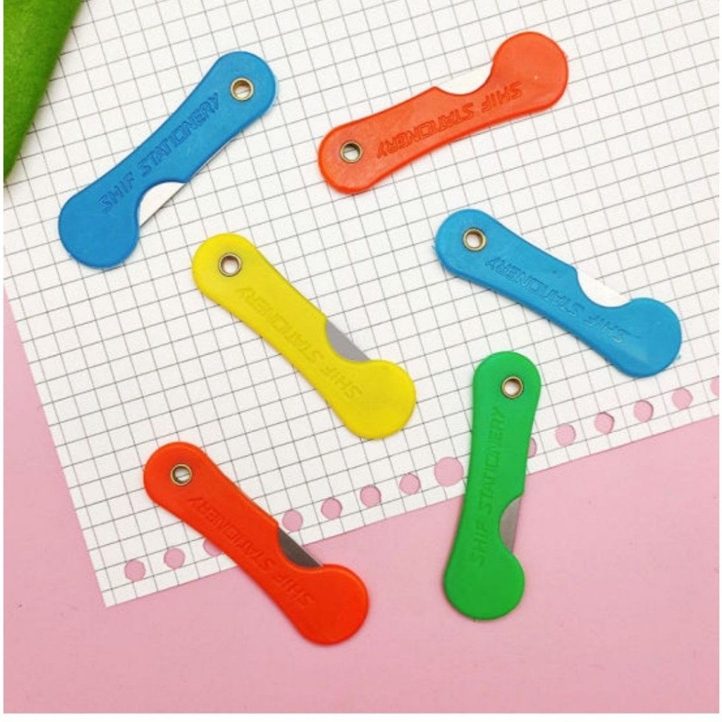 Jual SILET LIPAT Pemes Pisau Saku Cutter Mini Pensil Knife varian warna ...