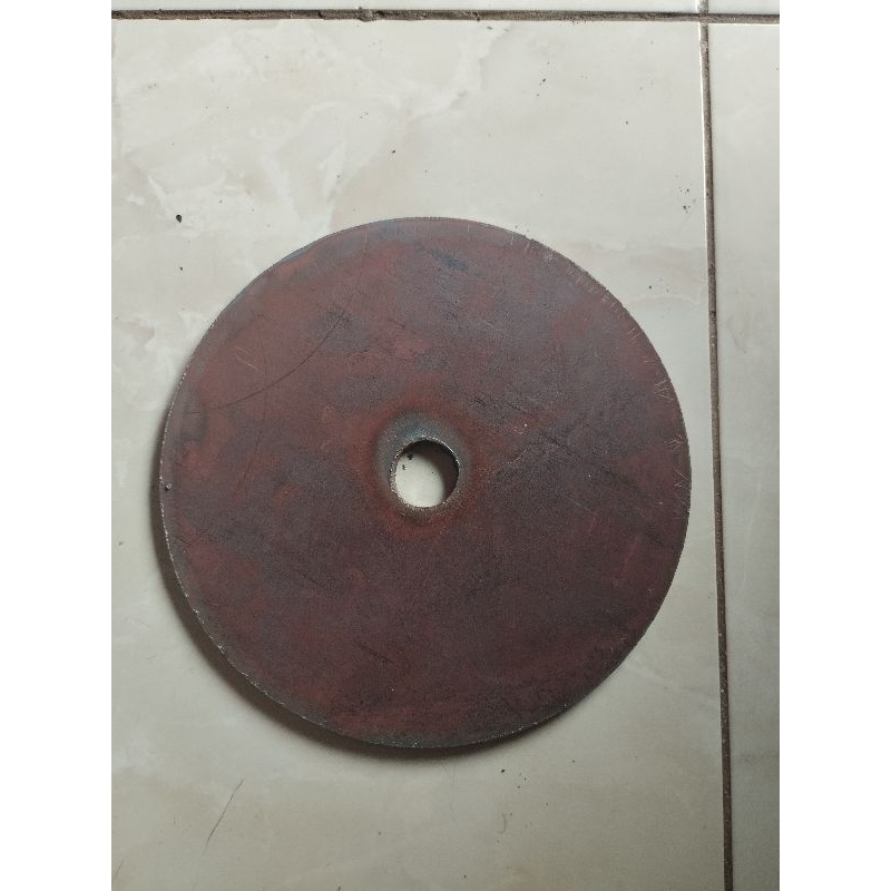 Jual plat besi bulat tebal 6mm diameter 200mm lobang 25mm . 1pcs ...