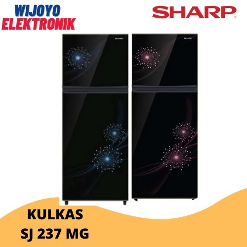 Jual (KHUSUS LUAR KOTA) Kulkas 2 pintu Sharp Sjx 237 MG No frost Glossy Door 220 Liter | Shopee ...