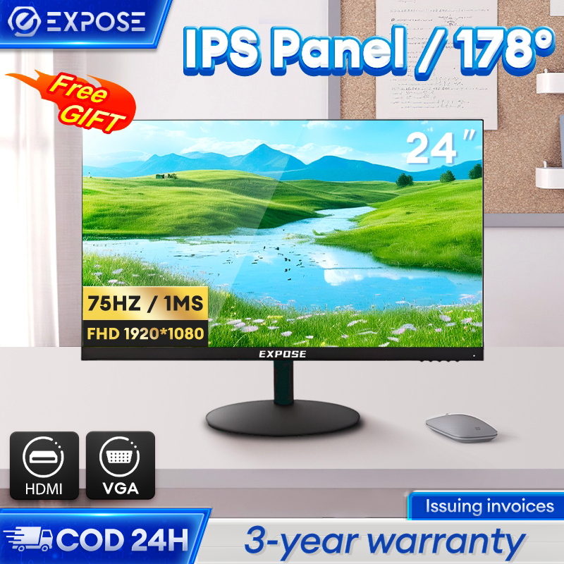 Jual Monitor 24 Inch Ips With 75hz Refresh Rate And 1k Resolution | Shopee Indonesia