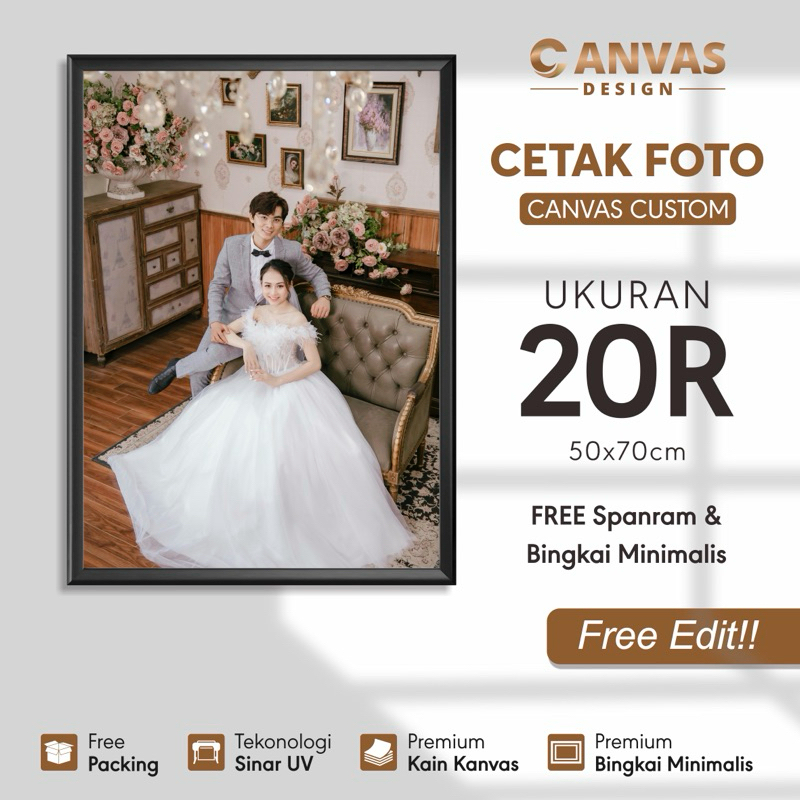 Jual Cetak Foto Canvas 20R ( 50X70 ) Termasuk Bingkai Minimalis | Print ...
