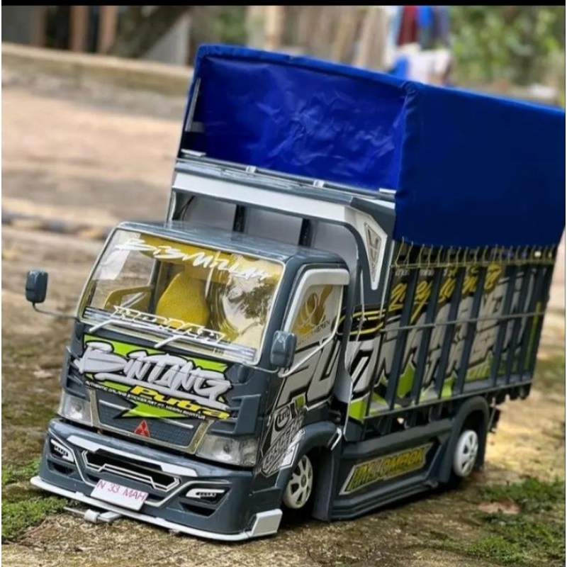 Jual MINIATUR TRUK OLENG KAYU ASLI BONUS TERPAL, MINIATUR TRUK ...