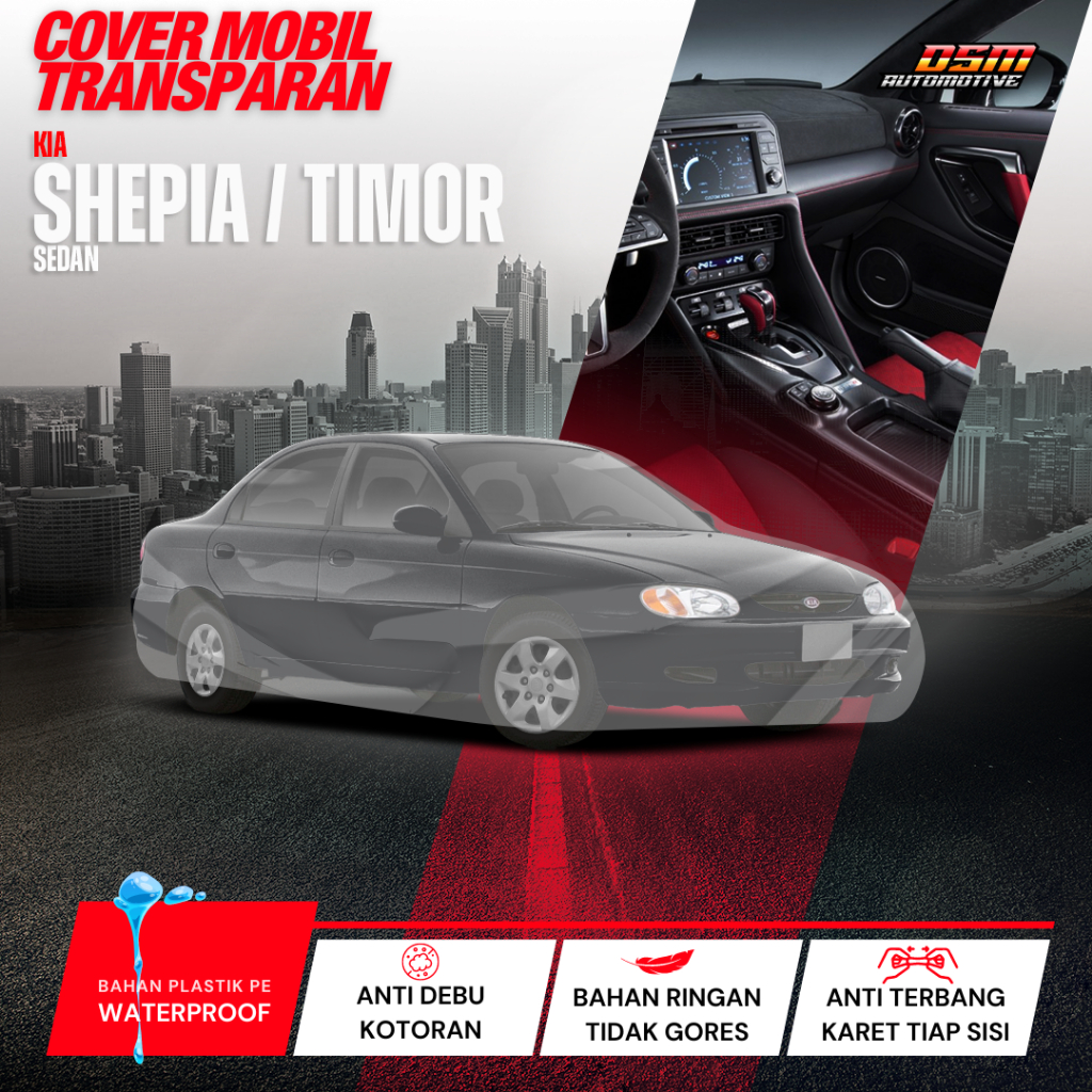 Jual Cover Mobil KIA Sephia Timor Sedan Transparan / Plastik PE Tebal ...