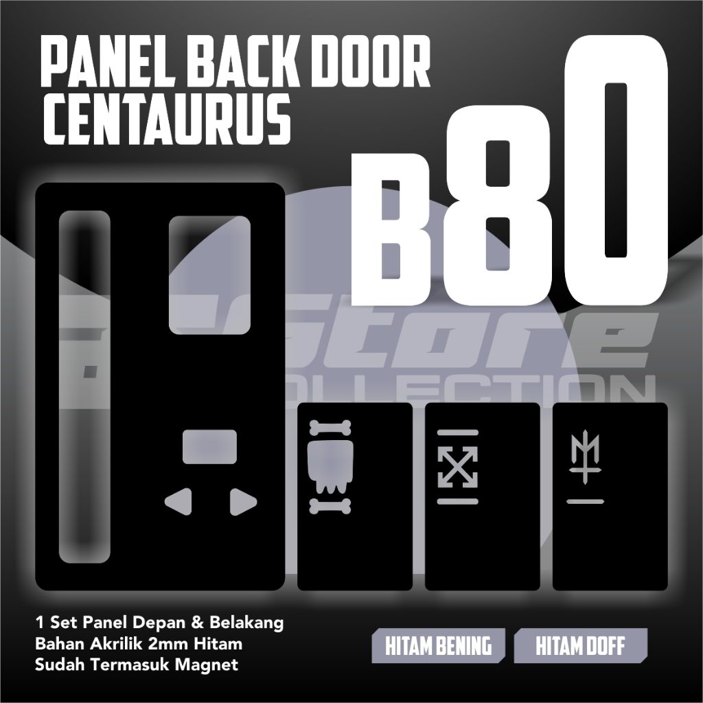 Jual Backdoor Akrilik B80 Hitam - bisa custom | Shopee Indonesia