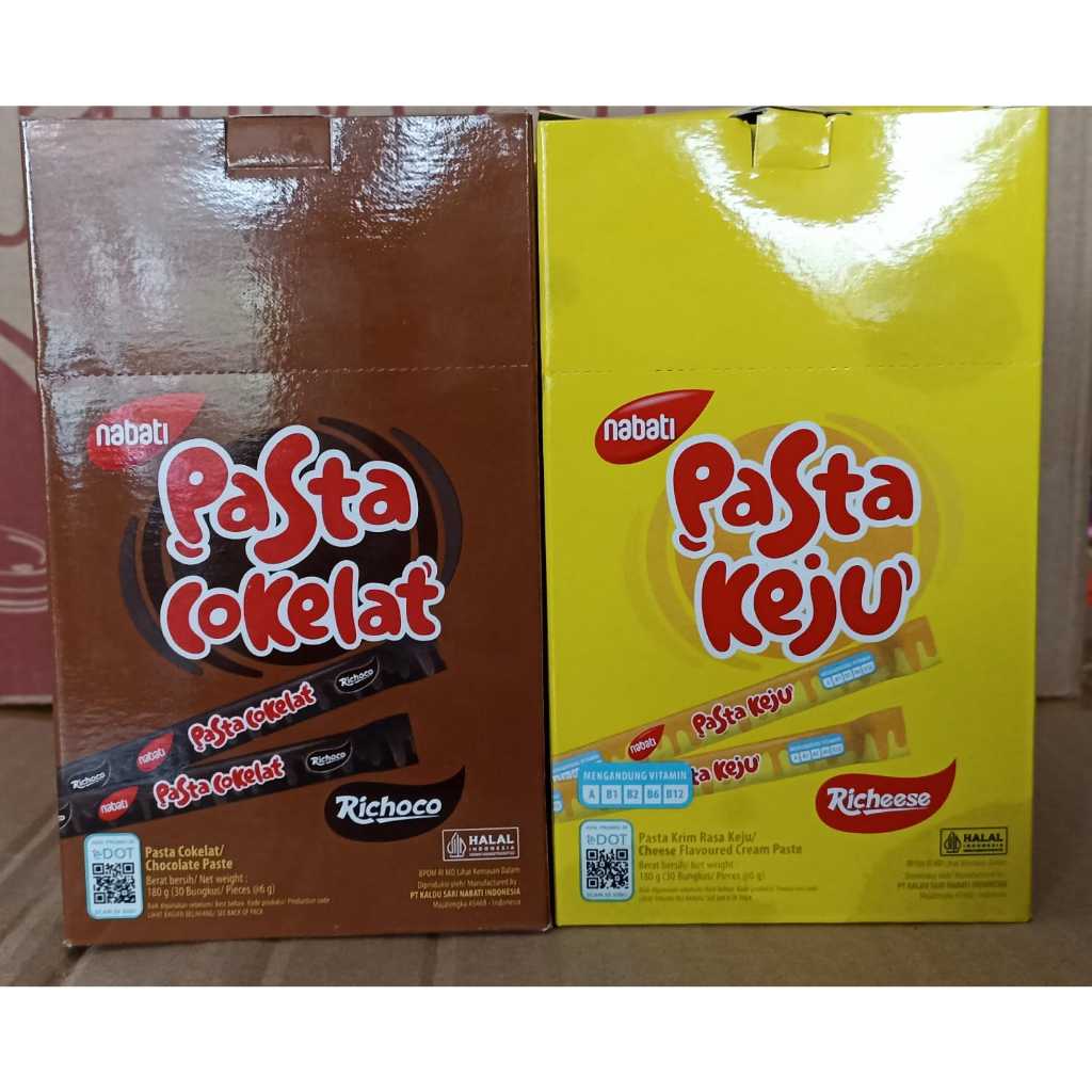 Jual Richeese Pasta Keju/ Cokelat 180gr isi 30bungkus | Shopee Indonesia