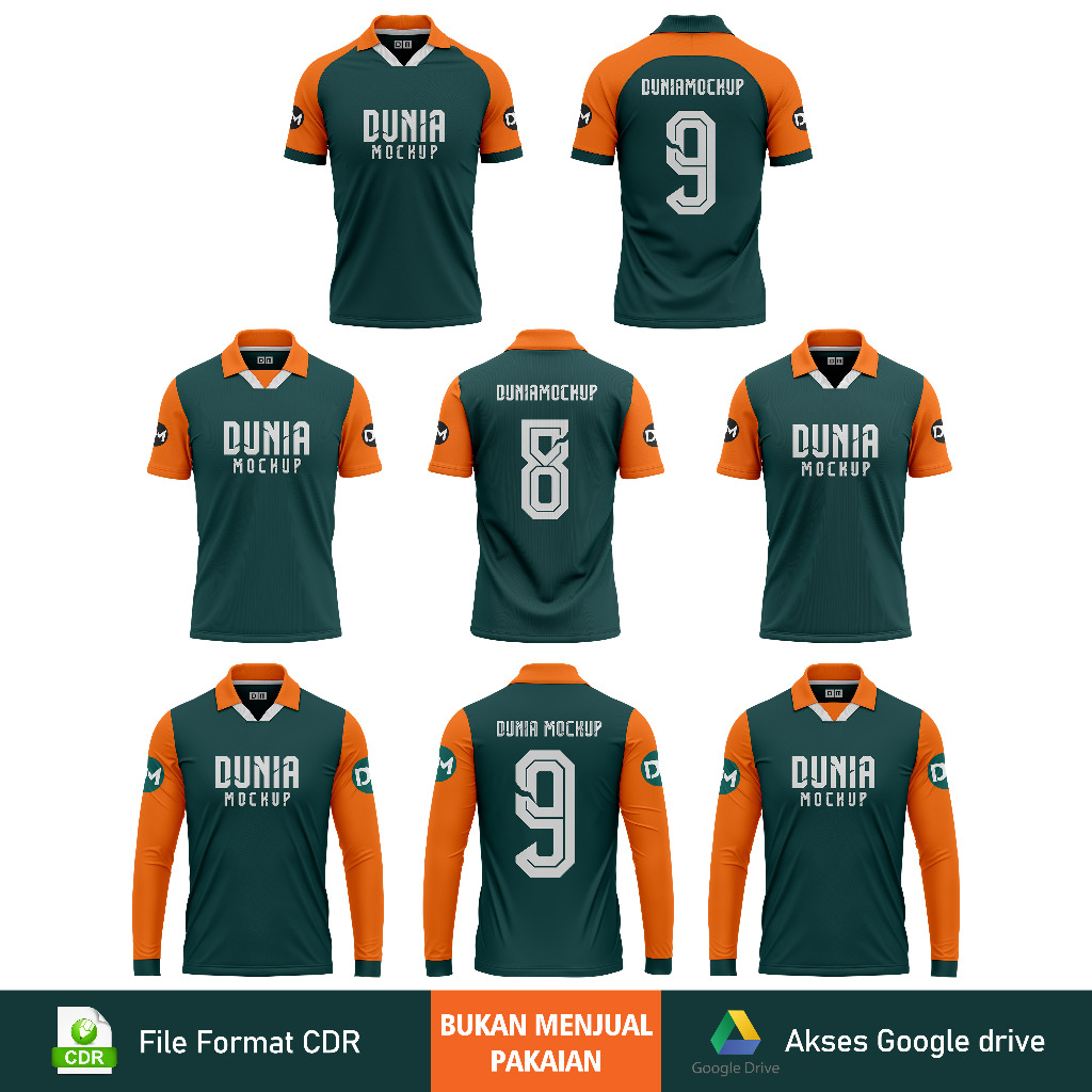 Jual Mockup Jersey Retro SS / LS - CDR | Shopee Indonesia