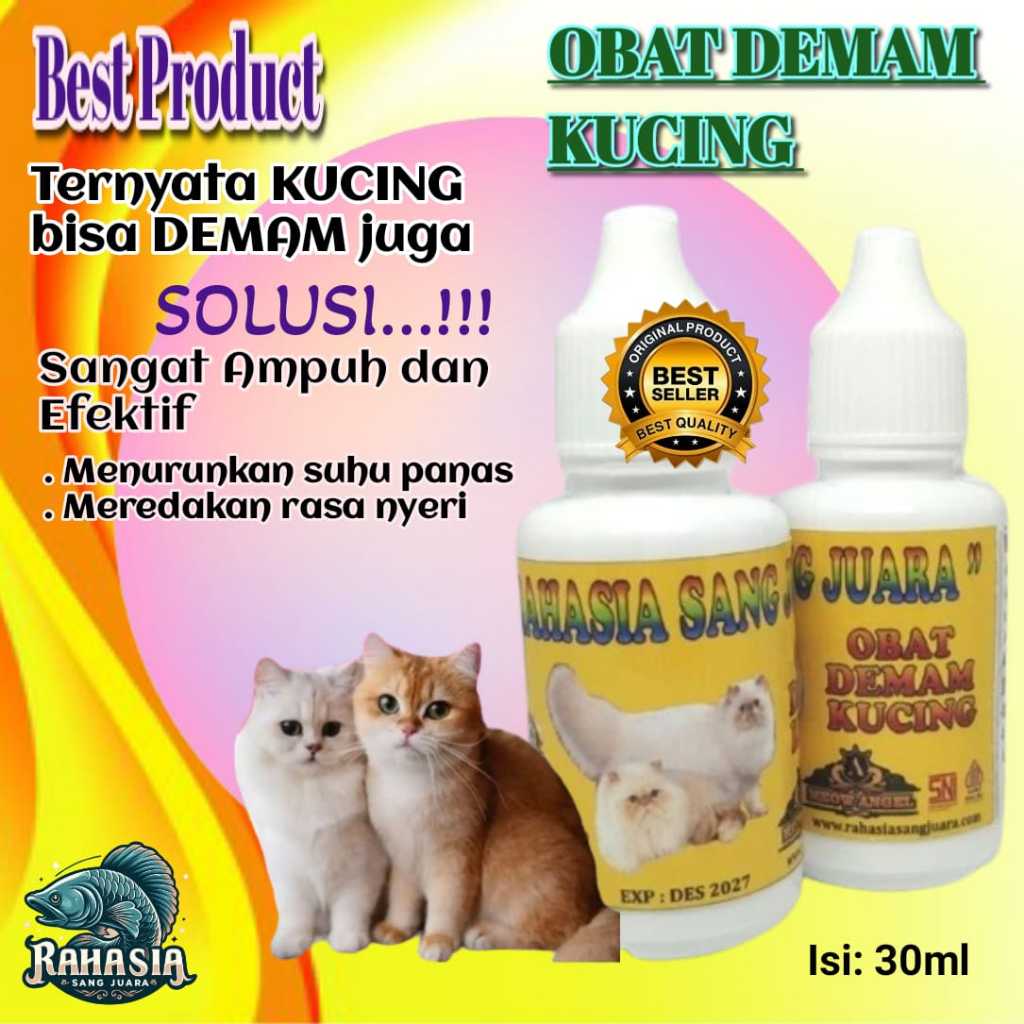Jual OBAT DEMAM KUCING KITTEN DAN DEWASA AMPUH MENGATASI TIDAK MAU MAKAN cair 30ml | Shopee ...