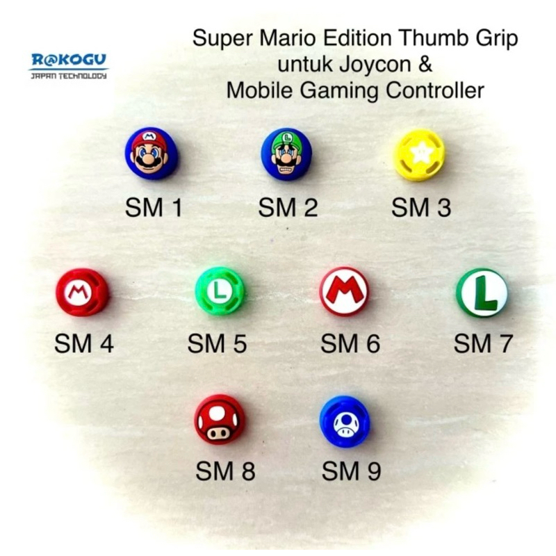 Jual Silikon Thumb Grip Joycon Super Mario Mobile Game Controller ...