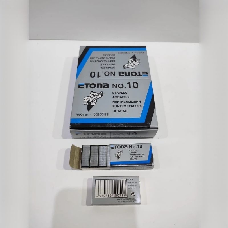 Jual Isi Staples Etona No.10 Perkotak/Pack Isi 1000 Pcs | Shopee Indonesia