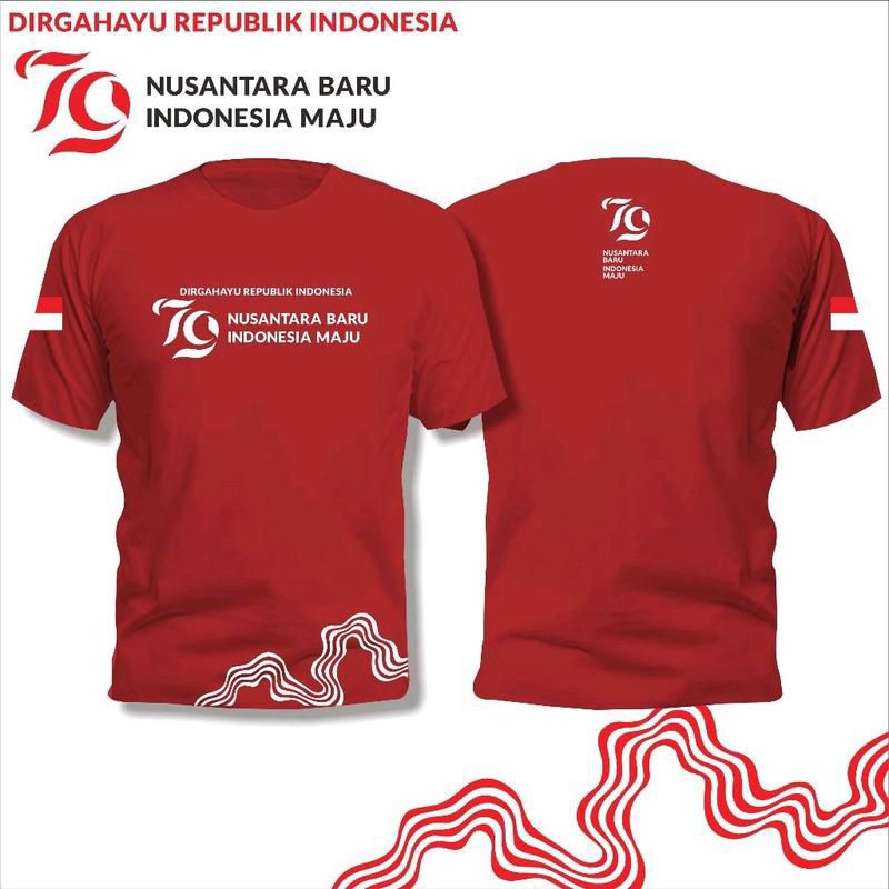 Jual Kaos Baju Kemerdekaan 17 Agustus 2024 Pria Wanita Nusantara Baru Indonesia Maju Atasan Kaos ...
