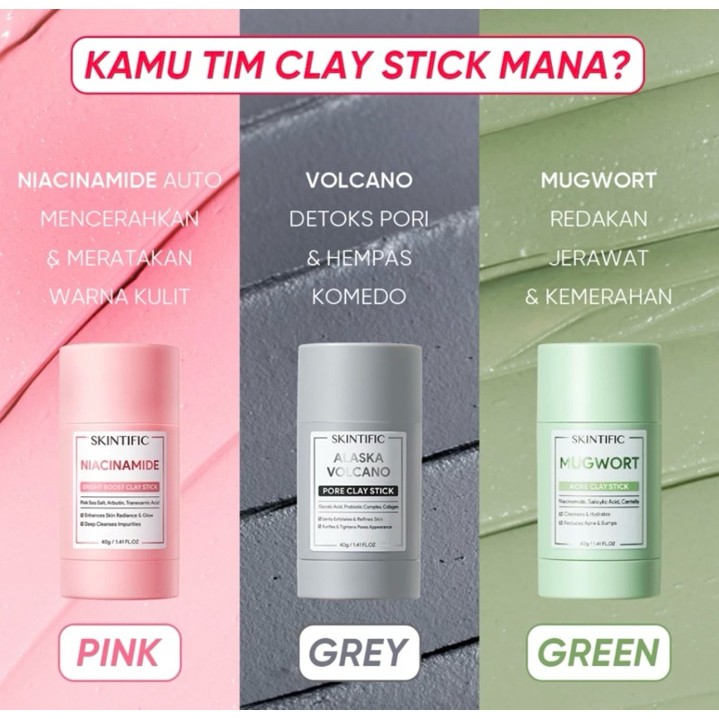 Jual [READY STOCK] SKINTIFIC Clay Mask Stick - SKINTIFIC Niacinamide ...