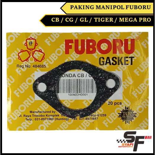 Jual PAKING MANIPOL CB / CG / GL / TIGER / MEGA PRO GASKET PERPAK INTAKE MANIFOLD FUBORU ...