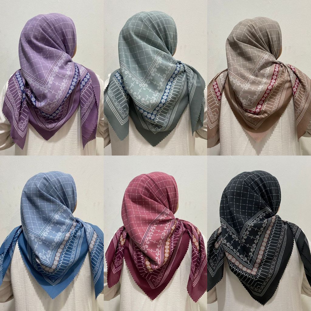 Jual Segi Empat Motif Bunga Deeenay Deeney Pastel Series Katun Voal ...