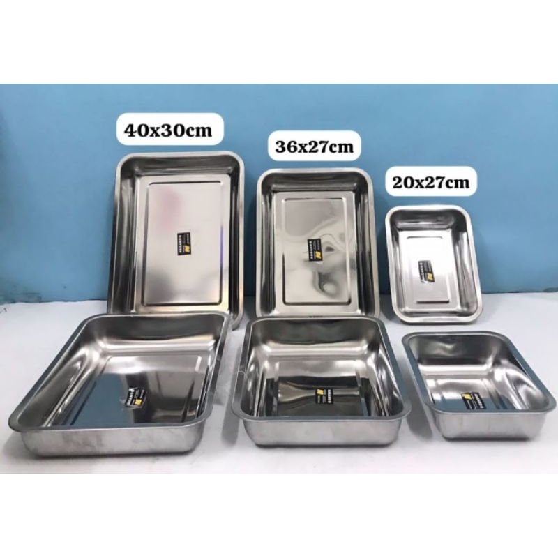 Jual NAMPAN DALAM STAINLESS/NAMPAN TEBAL/DEEP BAKING TRY/WADAH SAJI ...