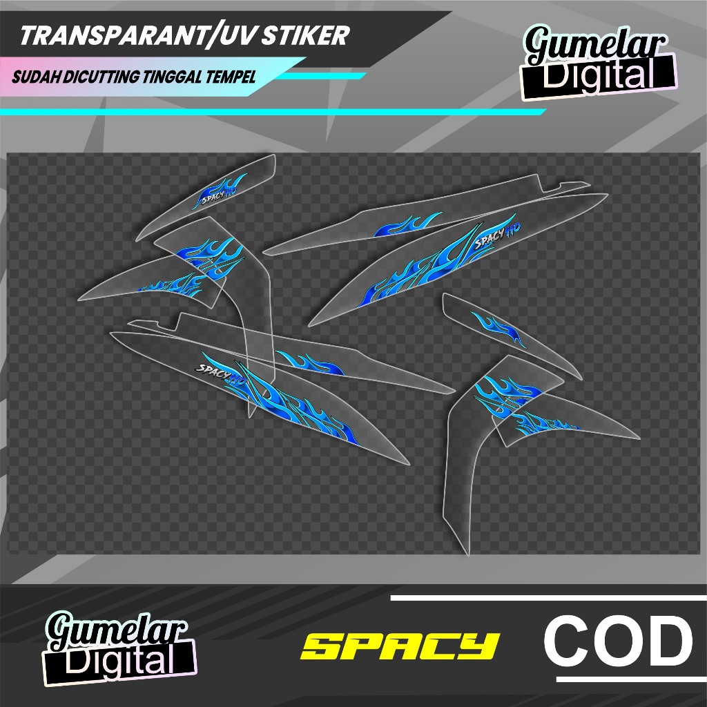 Jual STRIPPING TRANSPARAN HONDA SPACY API LIVERY SS R UV VIRAL SUDAH DI ...