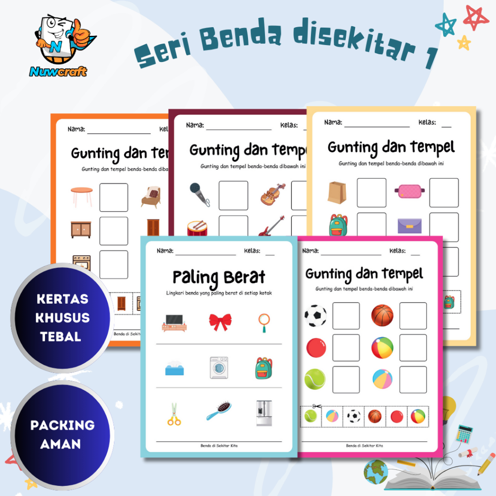 Jual Nuwcraft - Worksheet - Benda disekitar 1 - Activity Worksheet Anak ...