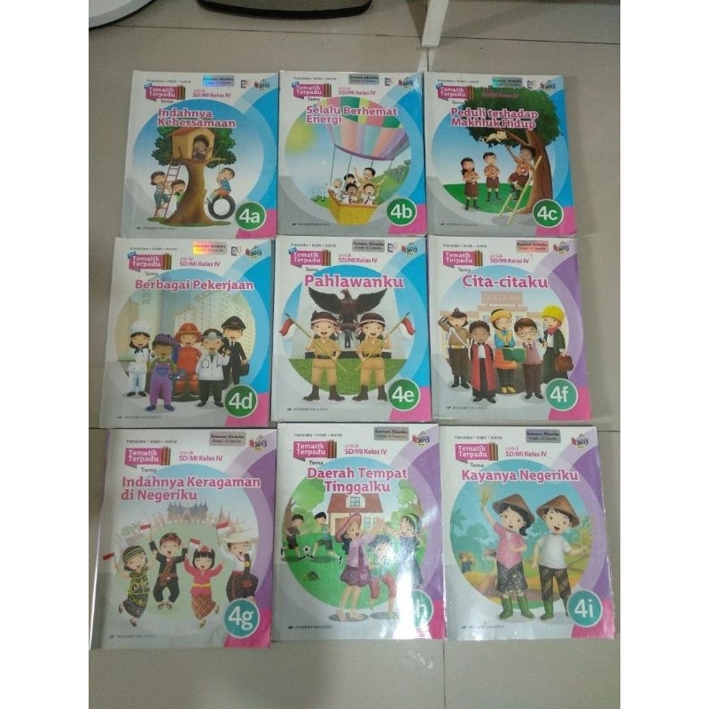 Jual BUKU TEMATIK TERPADU TEMA A-I UNTUK KELAS 4 SD/MI ( BUKU BEKAS) | Shopee Indonesia