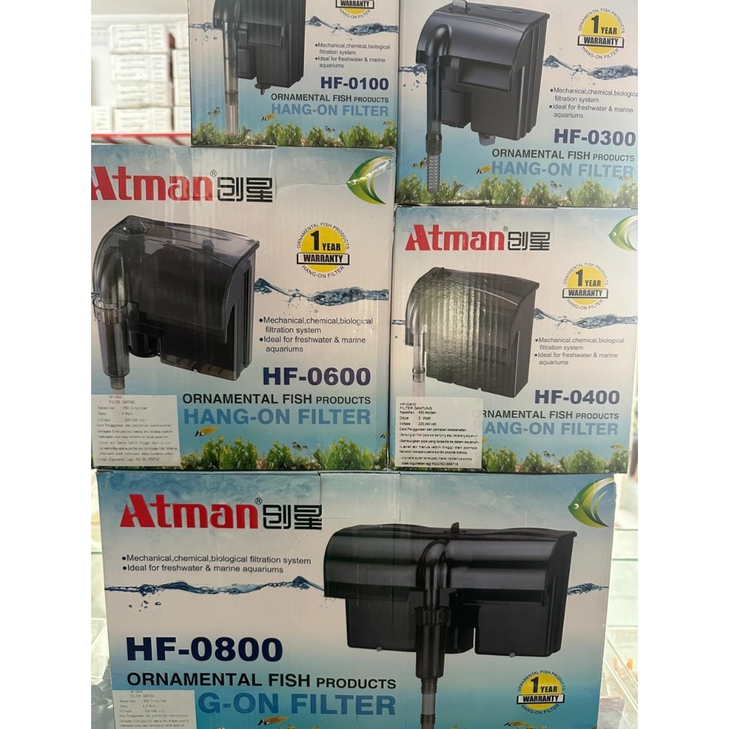 Jual Atman HF-0800 Filter Gantung Aquarium/Aquascape Hang-on Filter ...