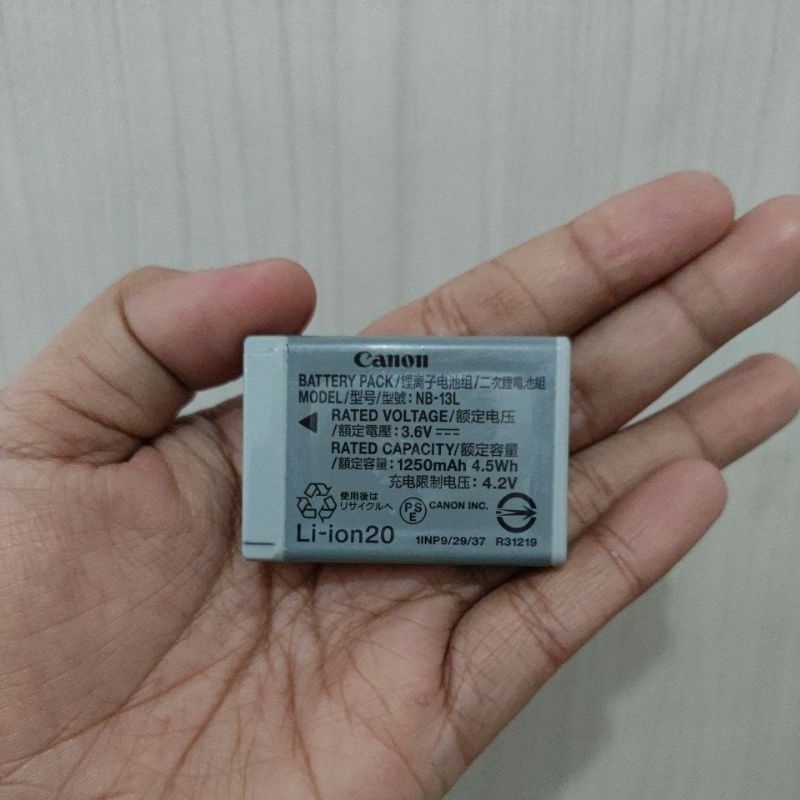 Jual Baterai Canon NB-13L Second Original Canon G7X Mark II | Shopee Indonesia
