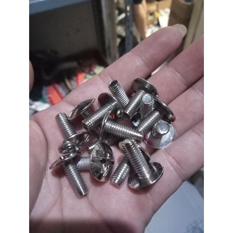 Jual jual baut mur plus ring baut tambahan buat plat motor 1set isi 4 ...