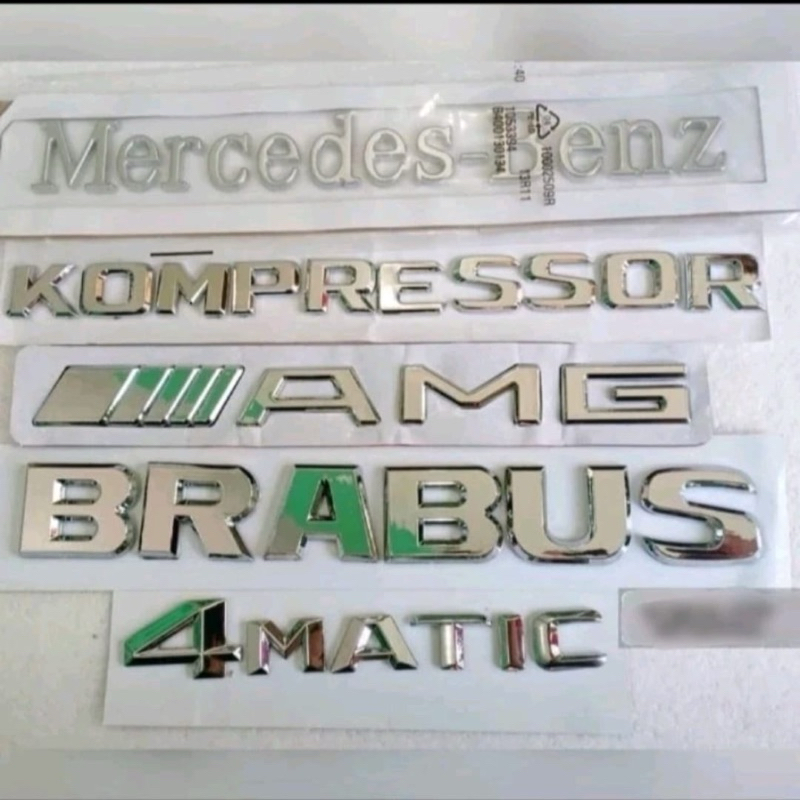 Jual Emblem logo MERCEDES BENZ BRABUS AMG KOMPRESSOR 4MATIC ukuran ...