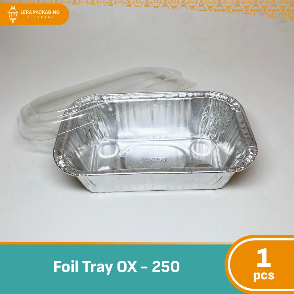 Jual Alumunium Foil Cup OX-250 Ukuran Sedang + Tutup / Tempat Salmon Mentai / Tempat Nasi ...