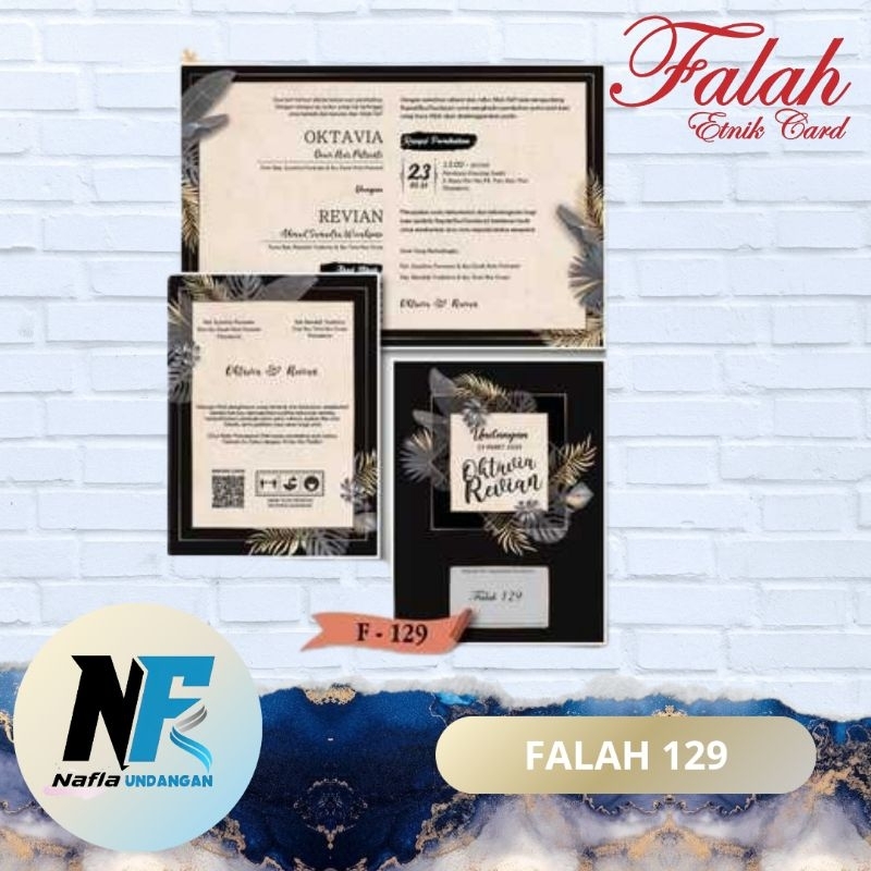 Jual Blangko Undangan atau Kartu Undangan Pernikahan FALAH 129 Harga ...