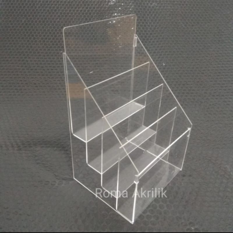 Jual Akrilik display brosur A5/Tempat brosur 4susun | Shopee Indonesia