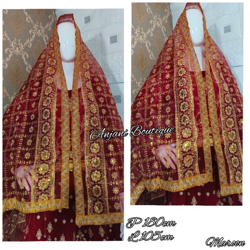 Jual Xho - Selendang india full boir / dupatta india ( ORI INDIA ...
